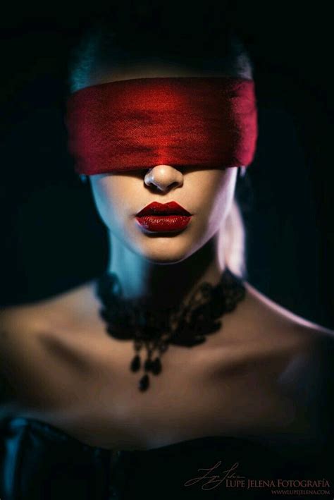 Blindfolded Photoshoot Red Blindfold Red Lipstick Faces