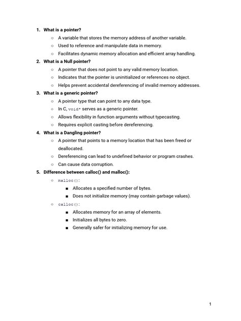 Understanding Pointers And Memory In C Pdf Pointer Computer
