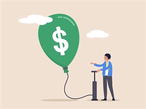 Premium Vector Money Inflation Concept Investment Bubble Causing