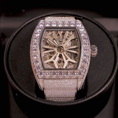 40mm Perennial Era Skeleton Watch Fully Iced The Gld Shop