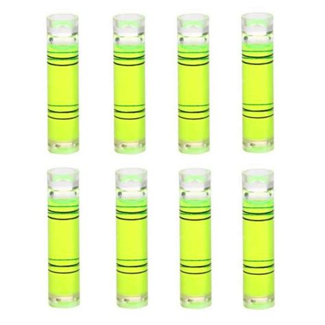 Ymgbhnkjls 8 Pieces Mini Cylindrical Level Small Horizontal Bubble Levels 9 5x40mm Bubble Spirit