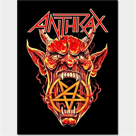Anthrax Face By Second Stuff Anthrax Heavy Metal Art Band Posters