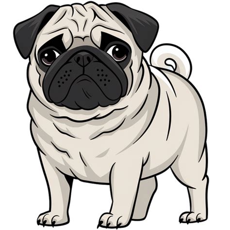 Mopsík Zvířata Ilustrační Obrázek Klipart Ke Stažení