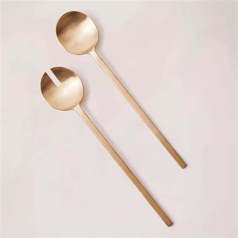 Fleck Loop Salad Servers Sur La Table