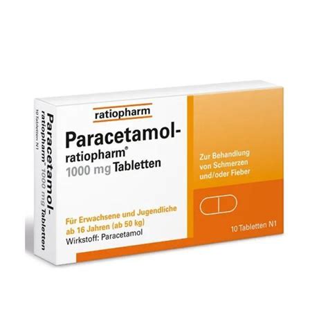 Купить Парацетамол 1000мг, Paracetamol-ratiopharm 1000mg, 10st 3880920 ...