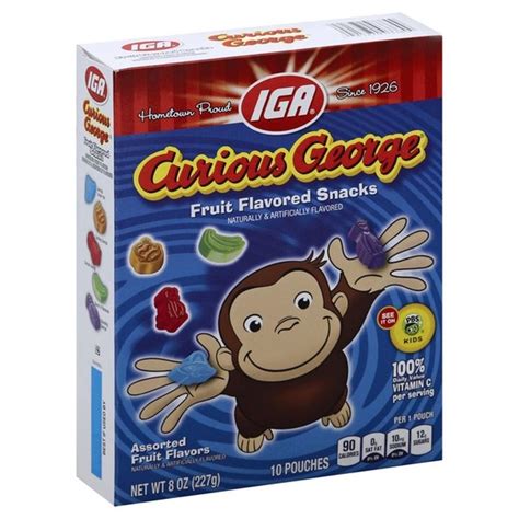 Iga Fruit Flavored Snacks Curious George 10 Each Instacart