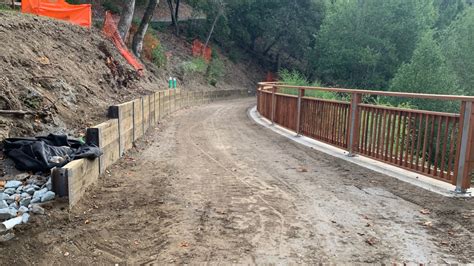 Midpen Finalizes Retaining Wall Construction Along Alpine Road Trail