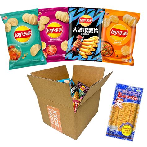 Foodie Boxx Asias Finest Chips Asian Lays Variety 4 Pack