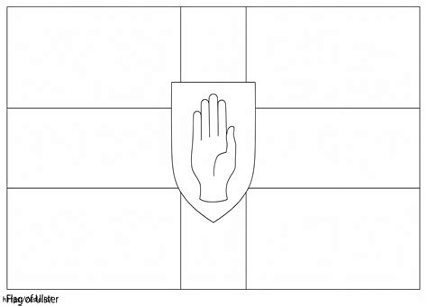 Flag Of Ulster Coloring Page