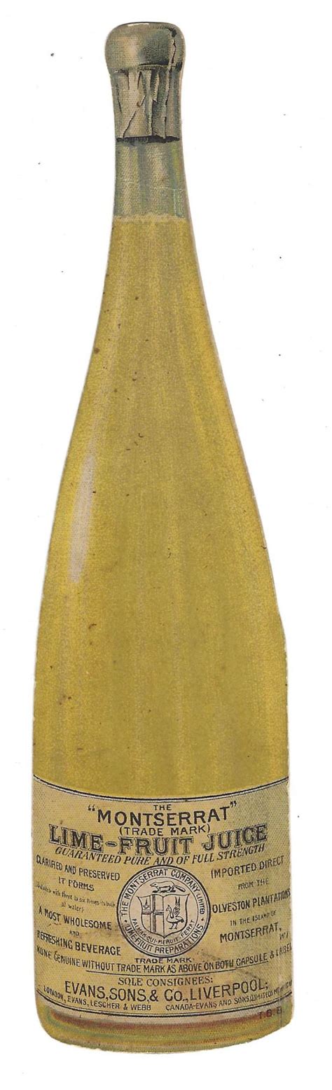 Montserrat Lime Fruit Juice For Rheumatism And Dyspepsia Die Cut Pamphlet