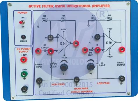 Plastic Av Technologies Active Filter Trainer Kit Low Pass High Pass And Band Pass Filter For