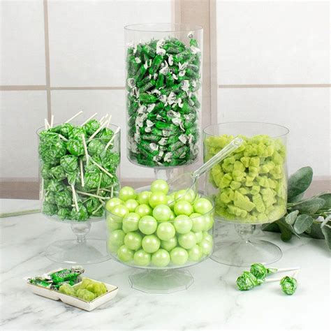 Green Assorted Candy Mini Buffet Assorted Candy Favors In 2024 Candy