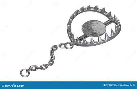 Bear Trap Silhouette Cartoon Vector 120845791