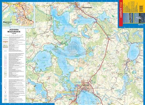 Jeziora Mazurskie Laminowana Mapa Żeglarska Expressmap