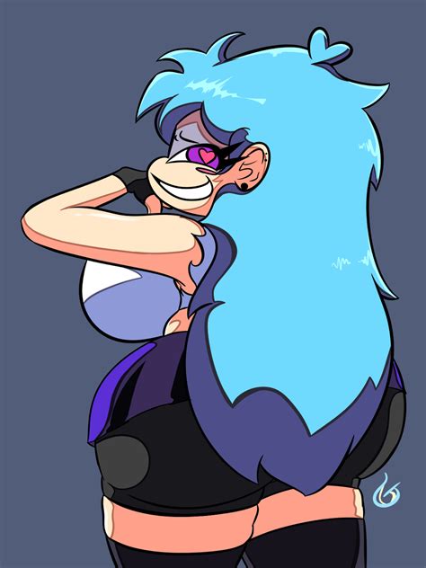 Rule 34 Ass Blue Skirt Cyan Hair Female Friday Night Funkin Greenhorn