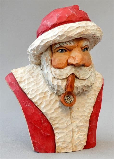 Santa Claus Smoking A Pipe Bust Sa86 85” X 6” X 45” Etsy