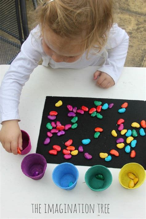 Magic Coloured Beans Sorting Activity The Imagination Tree