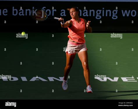 March 13 2024 Diane Parry Of France Returns A Shot Against Maria