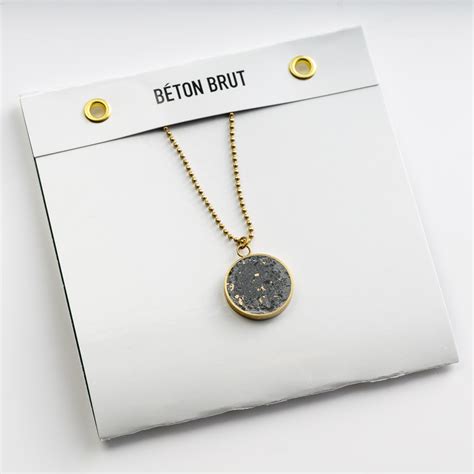 Black Small Concrete Oculus Necklace By Beton Brut Ram Shop