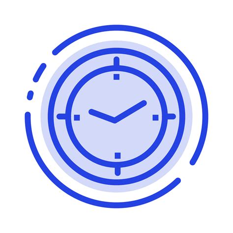 Time Timer Compass Machine Blue Dotted Line Line Icon 17975337 Vector