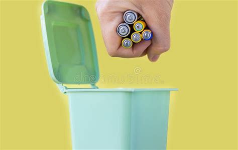 Woman Hand Throwing In Trash Mini Small Garbage Bin Stock Image Image