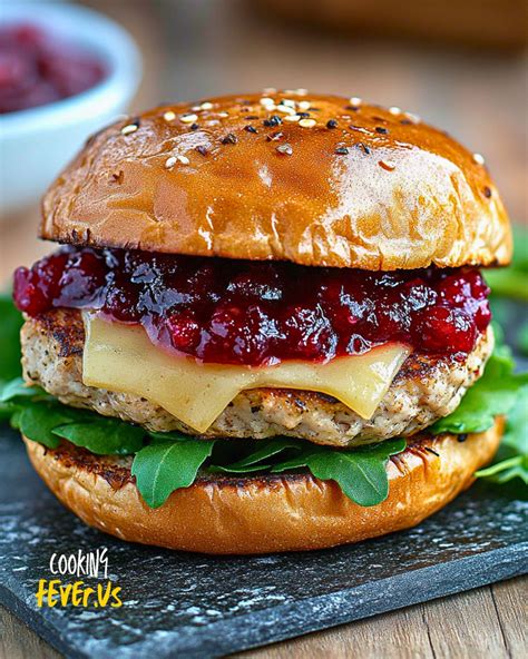 Cranberry Brie Turkey Burger