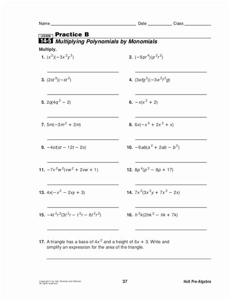 50 Multiplying Polynomials Worksheet 1 Answers Chessmuseum Template Library