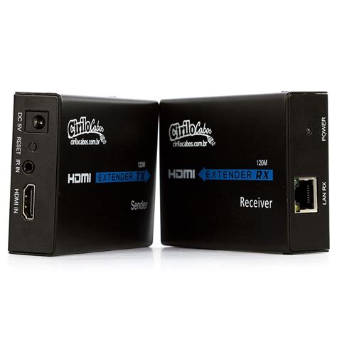 Hdmi Extender Txrx Extensor Via Cabo De Rede Até 120 Metros Cirilo
