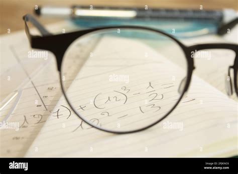 Math And Geometric Calculation Concept With Ruler And Set Square Stock