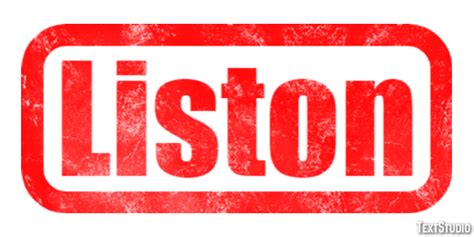 Liston Text Effect And Logo Design Name