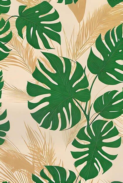 Premium Photo Botanical Stem With Tropical Leaves Vintage Palette