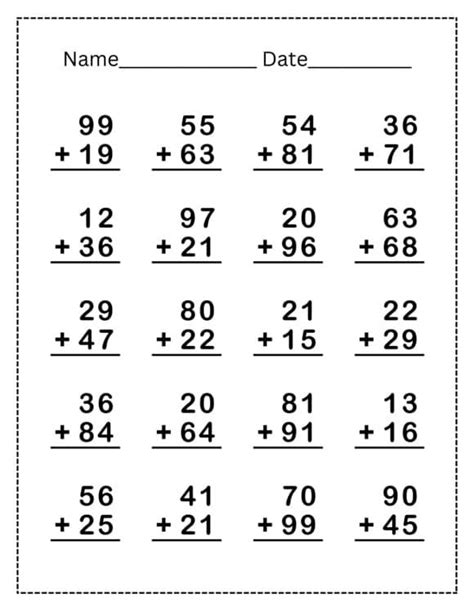 1st Grade Math Sheets Back To School Addition Math Facts Fluency