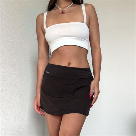 Black Mini Skirt Black Athletic Mini Skirt Size Depop