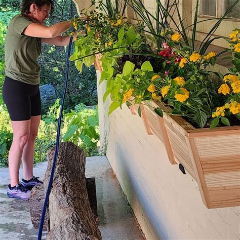 Rectangular Cedar Planter Box Etsy