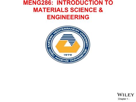 Introduction To Materials Scienceppt