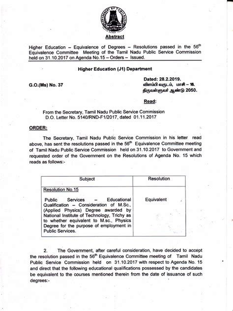 Msc Equivalent Certificate Pdf Master Of Science Science Education