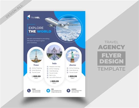 Travel Agency Business Flyer Design Template On Behance