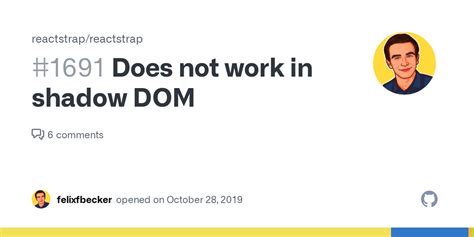 Does Not Work In Shadow Dom · Issue 1691 · Reactstrapreactstrap · Github