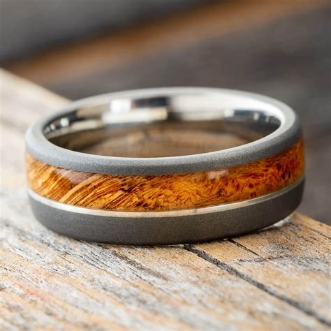 Wood Wedding Band Etsy