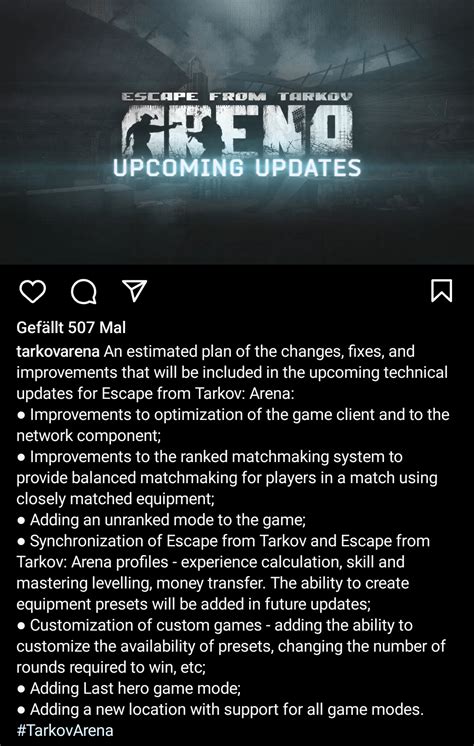 Upcoming Patch Rescapefromtarkov