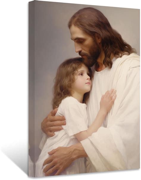 Aefer Jesus Canvas Wall Art God And Girl Pictures Prints Christian