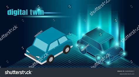 Concept Digital Twin Internet Things Iot Stock Vector Royalty Free 2202456817 Shutterstock