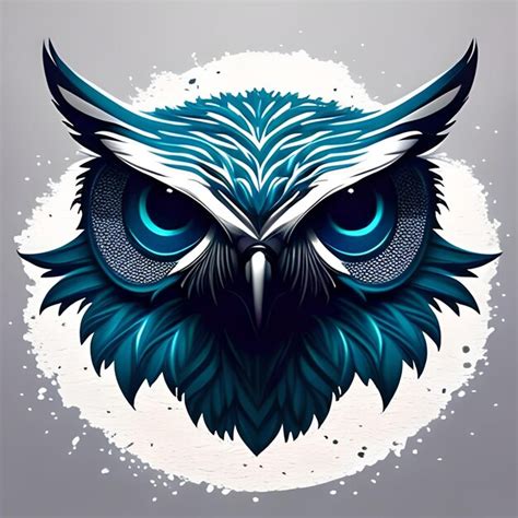 Premium Photo Owl Splash Shirt Design With Sunburst Graphic Manga