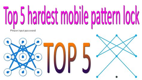 Top 5 Hardest Mobile Pattern Lock Youtube