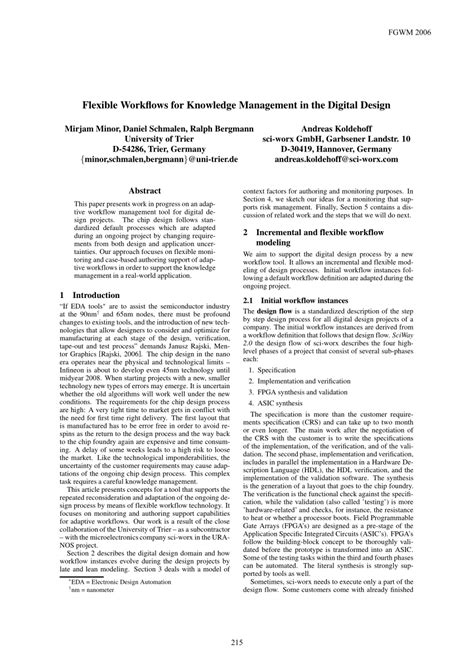 pdf flexible workflows for knowledge management in the digital design