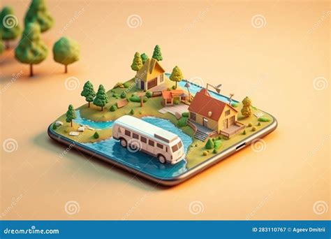 Car Navigator Mobile Gps Navigation Vector Flat Illustration