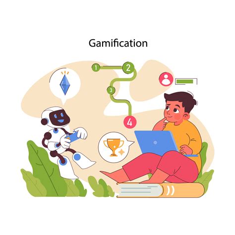 Educational Gamification Concept Flat Illustration 46909464 Vector Art