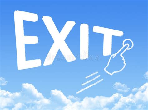 Exit Message Cloud Shape Stock Illustration Illustration Of Blow 141004188