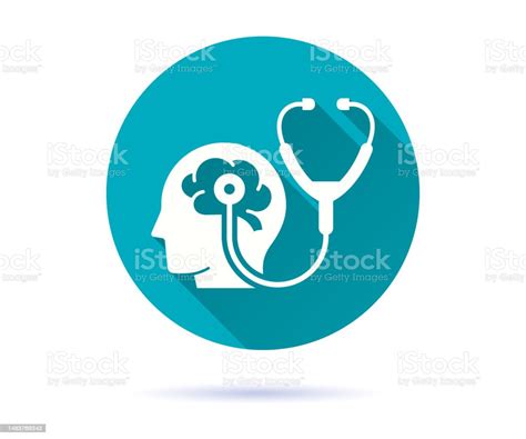 Stroke Disease Icon With Long Shadow For Graphic And Web Design Stock
