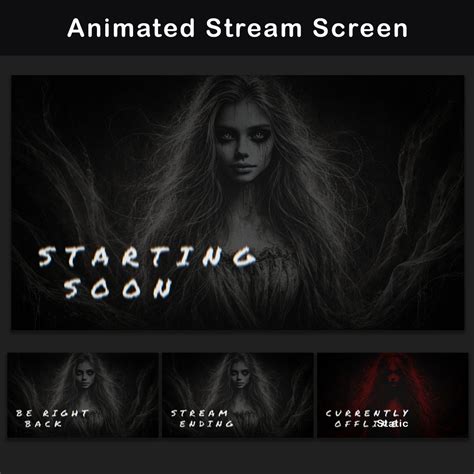 Animated Background Stream Starting Soon Goth Twitch Overlay Horror